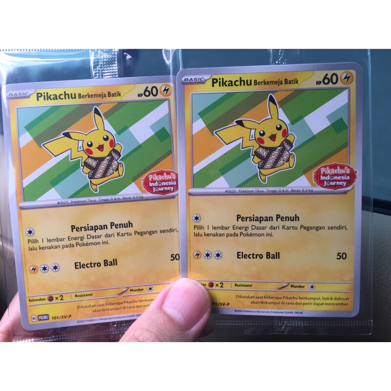 Jual KARTU POKEMON PIKACHU BATIK INDONESIA JOURNEY NON HOLO | Shopee Indonesia