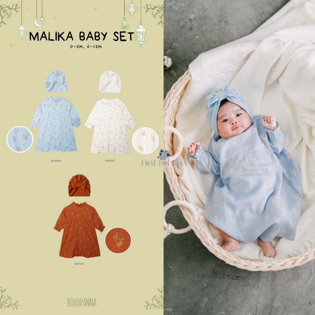Jual Bohopanna - Malika Baby Set / Ramadhan Raya Lebaran Collection Baju Gamis Tunik Anak ...