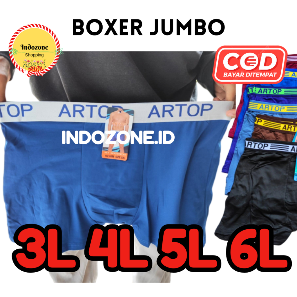 Jual CD BOXER Celana Dalam Pria Boxer jumbo BIG SIZE 3L 4L 5L 6L ARTOP ...