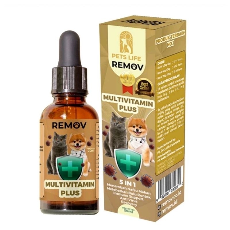 Jual REMOV Multivitamin Kucing dan Anjing Vitamin Nafsu Makan ...