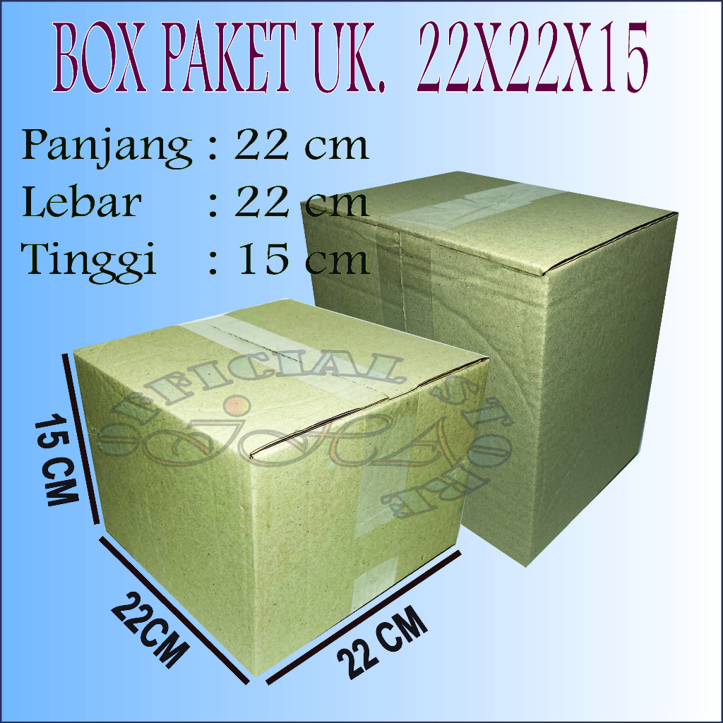 Jual Kardus packing uk. 22x22x15 Box paket murah packaging dus | Shopee ...