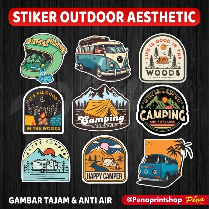 Jual Sticker Stiker Outdoor Aesthetic / Stiker Gunung Adventure ...