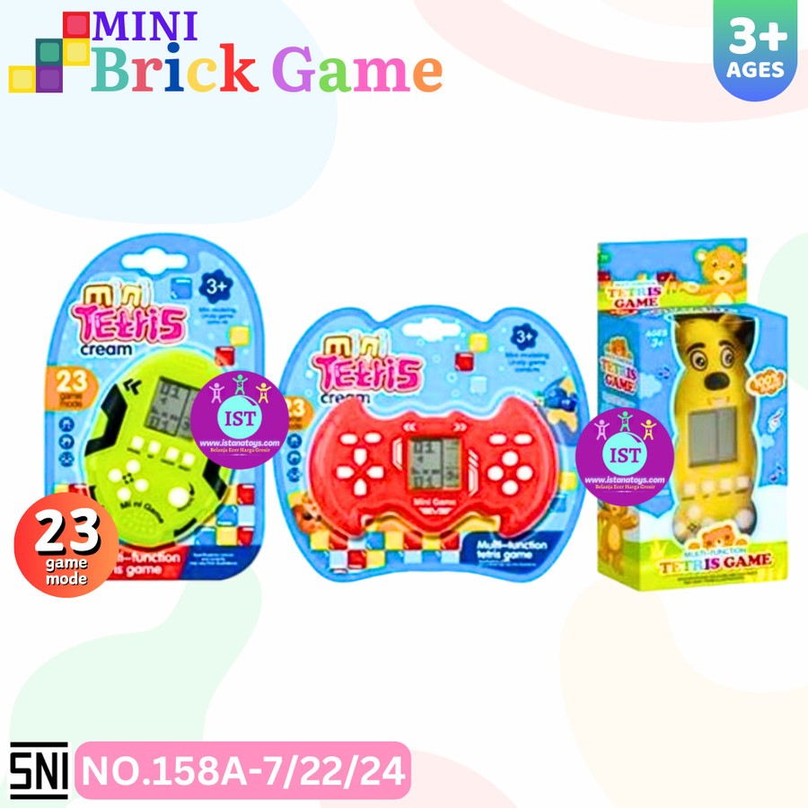 Jual Mainan Anak Mini Tetris Brick Game 158A-7/22/24 Mainan Gemboat ...