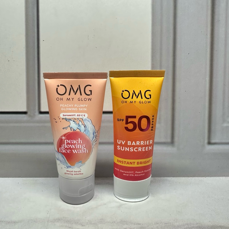 Jual PAKET 2in1 OMG FACE WASH 50ml+ SUNSCREEN 25ml | Shopee Indonesia