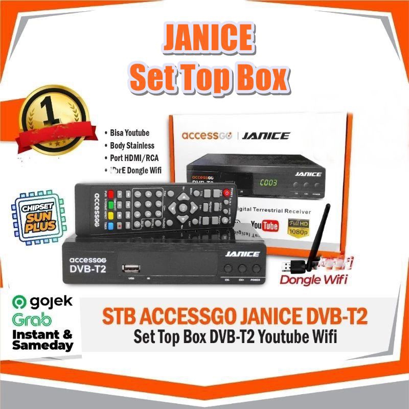Jual Set Top Box STB tv digital DVB-T2 Wifi AccessGo Body Full Metal ...