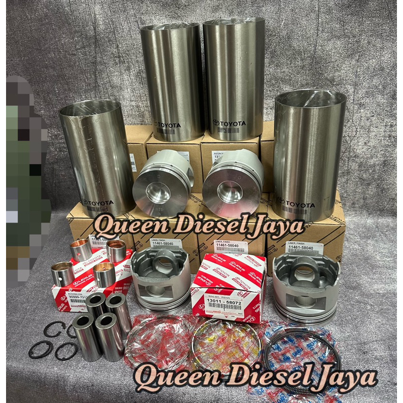 Jual Liner Kit Liner Set Komplit Toyota Rino 14B 115PS Oversize STD ...