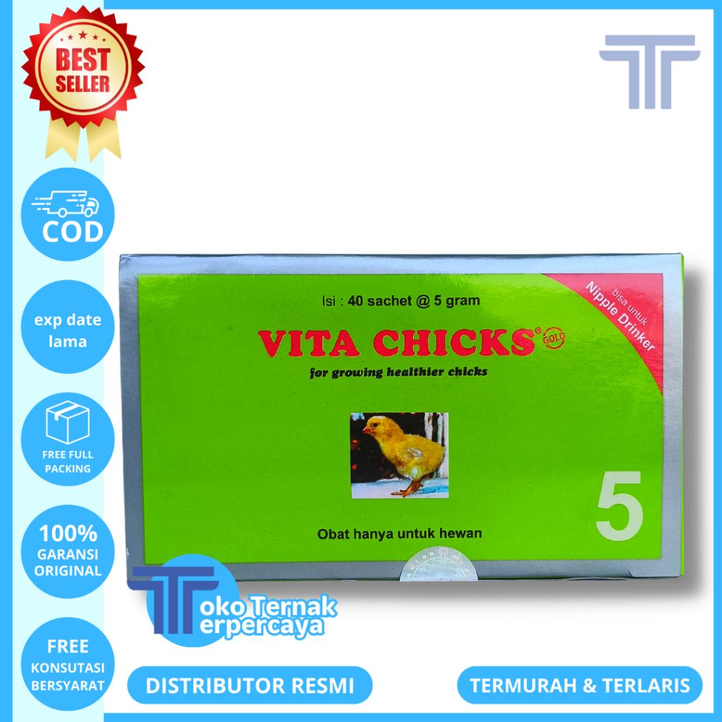 Jual VITACHICK VITAMIN AYAM 5 GRAM 1 BOX (40SACHET) - Vitamin ...