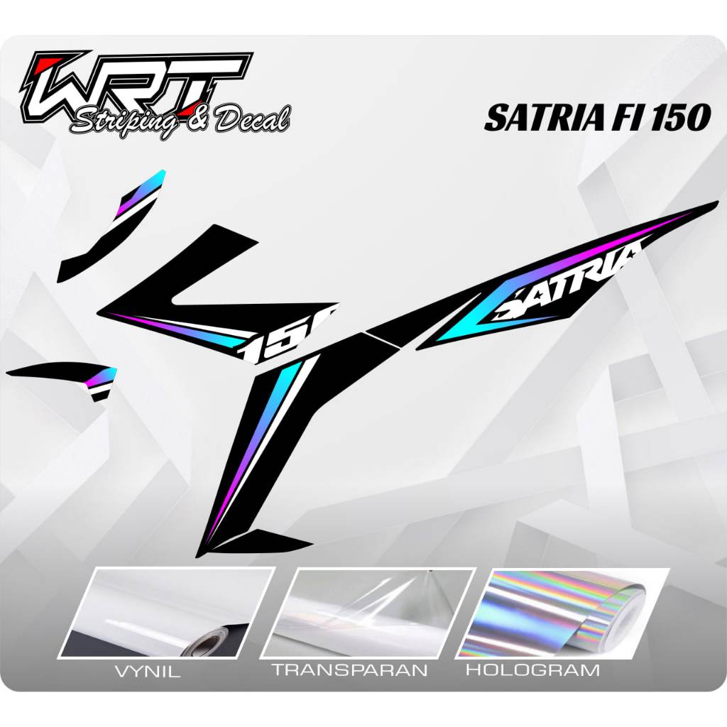 Jual Striping Satria Injeksi-Stiker Decal Satria FU 150 Injeksi Rainbow ...