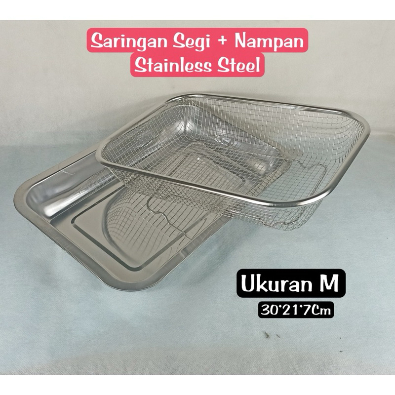 Jual nampan tirisan minyak gorengan stainless gold TEBAL / peniris ...