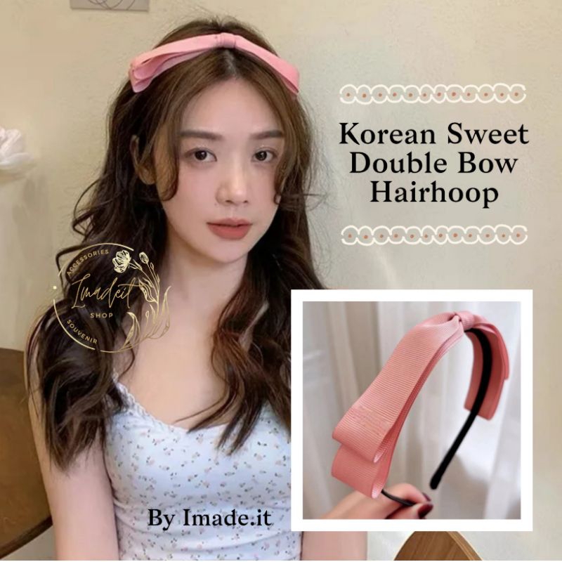 Jual Bando Korean Style | Grossgrain Bow | Shopee Indonesia