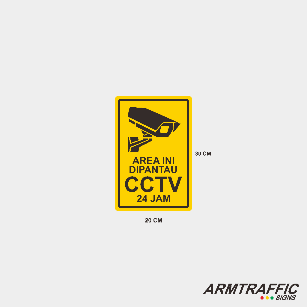 Jual SIGN ARAH PETUNJUK RAMBU AREA DIPANTAU CCTV 20 X 30 CM | Shopee ...