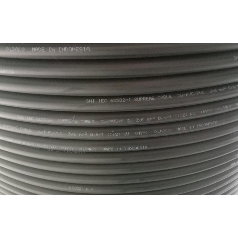Jual Kabel Listrik Tufur NYY 3x6 ISI 3 / 6 MM Supreme Lidi Kawat ...