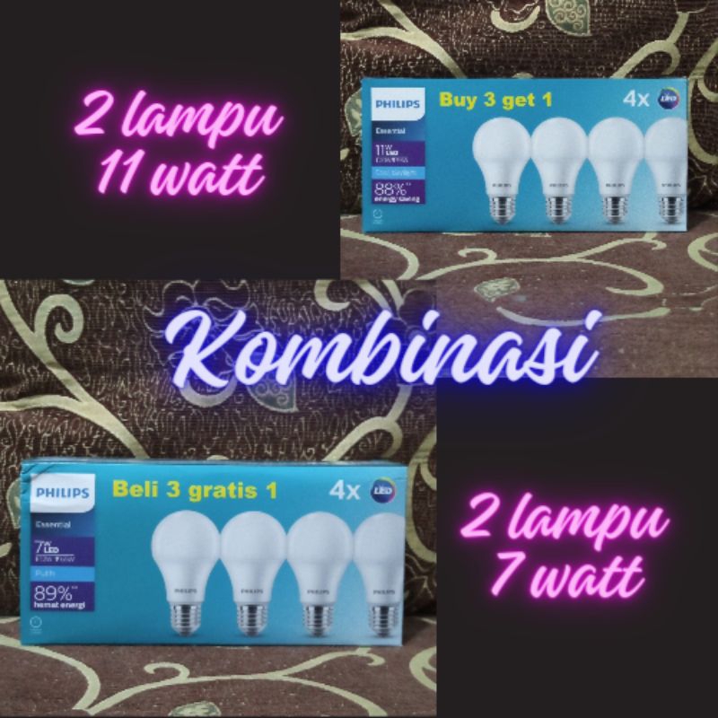Jual Lampu LED Philips Beli 3 Gratis 1 (dapat 4 lampu) Garansi 3 tahun ...
