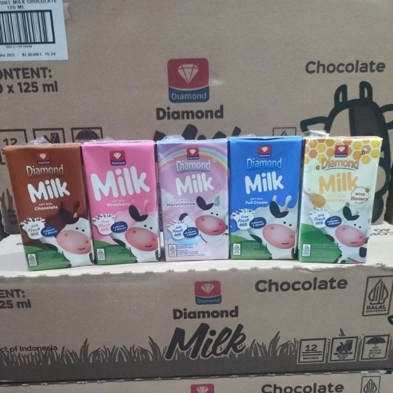 Jual SUSU DIAMOND UHT 125ML | Shopee Indonesia