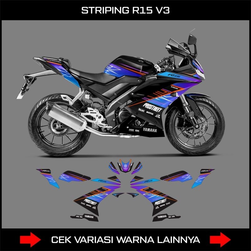 Jual Striping R15 V3 Racing Cyber City / Stiker Motor Yamaha R15 V3 ...
