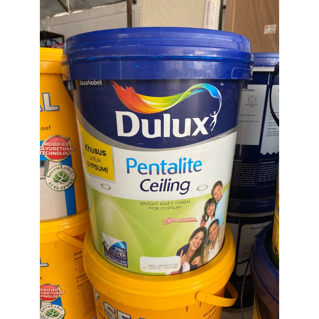 Jual DULUX PENTALITE CEILING CAT PLAFON MURAH KEMASAN 25KG | Shopee ...