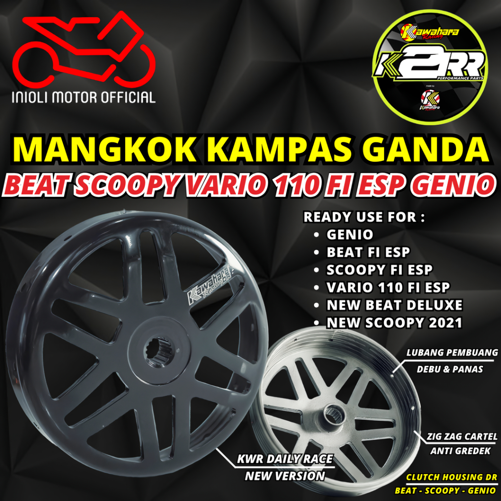 Jual MANGKOK KAMPAS GANDA KAWAHARA BEAT SCOOPY VARIO 110 FI ESP GENIO ...