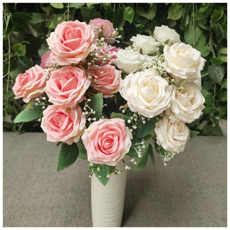 Jual (9 mawar) bunga mawar artificial 9 kuntum | Shopee Indonesia