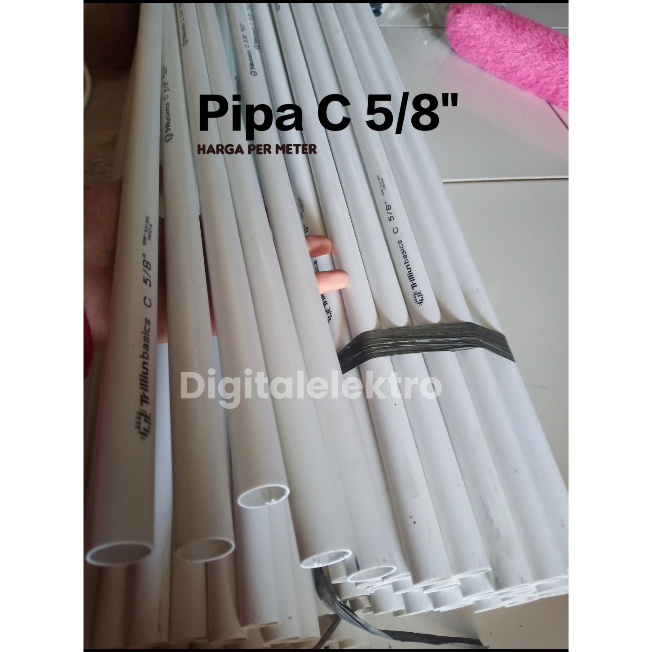 Jual Pipa PVC C 5/8" TRILLIUN | Pipa C 5/8" PUTIH TRILLIUN per 1 meter ...