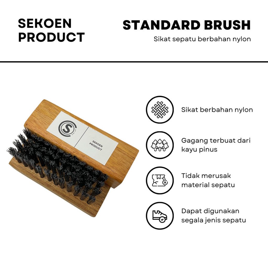 Jual Sekoen Standard Brush (Sikat Sepatu Standard Nylon) | Shopee Indonesia
