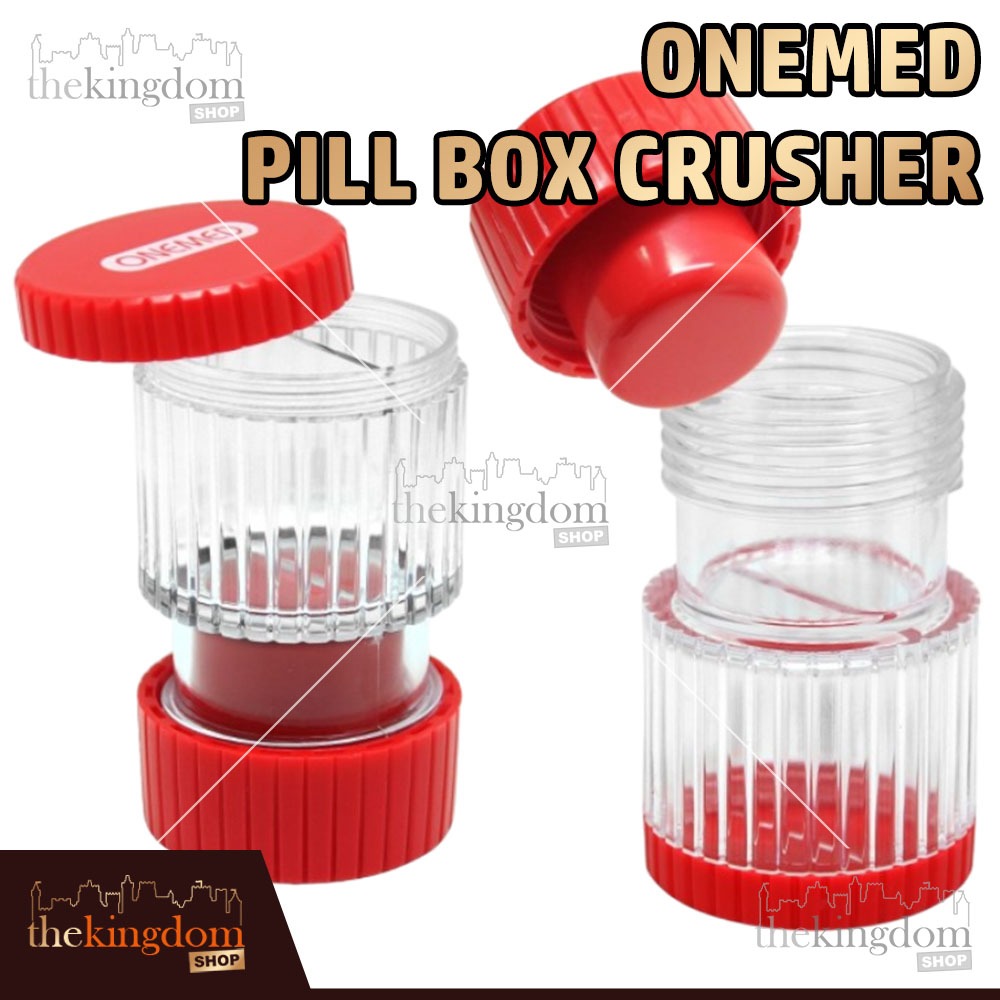 Jual Onemed Pill Box Crusher Tempat Alat Pemotong Penghancur Obat ...