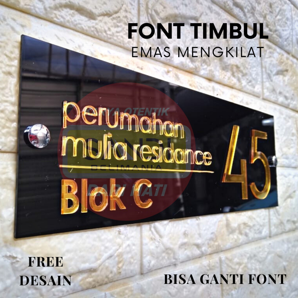 Jual NOMOR RUMAH ACRYLIC | NOMOR RUMAH ELEGAN | NOMER RUMAH | NO RUMAH ...