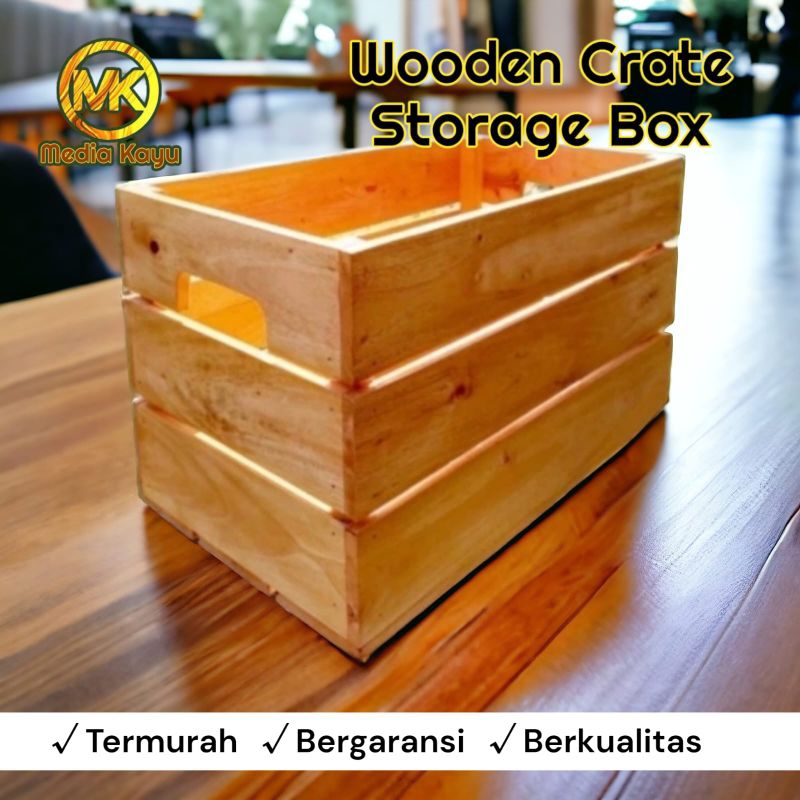 Jual wooden crate box peti kayu kotak kayu penyimpanan krat kayu ...