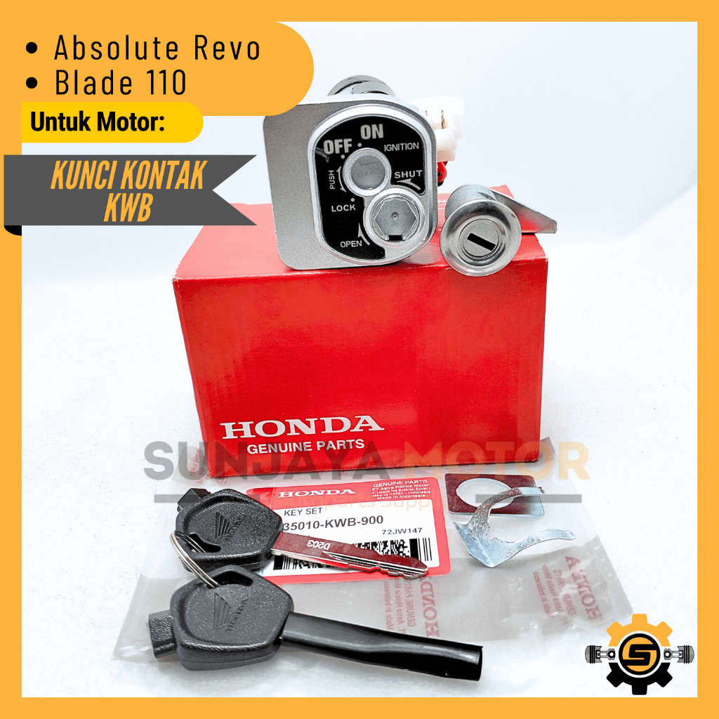 Jual Kunci Kontak Set KWB Keyset Original Honda Absolute Revo Blade 110 ...