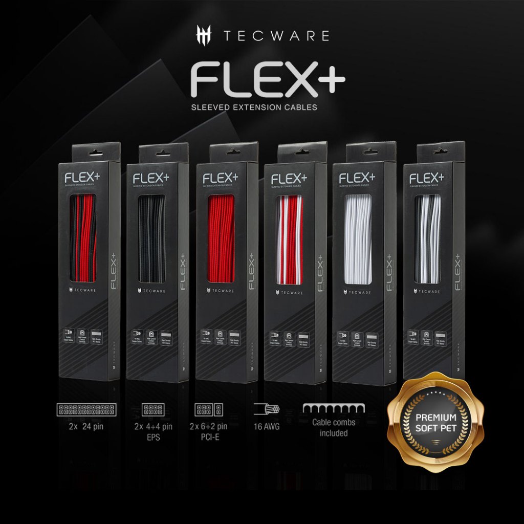 Jual TECWARE FLEX PLUS PSU Extension Set (5Pcs Power Supply Cables ...
