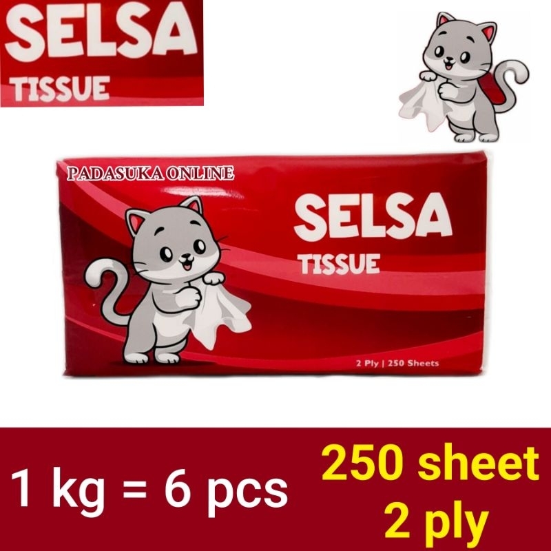 Jual TISSUE SELSA FACIAL 250 SHEET / TISU SELSA 250 SHEET / TISSU SELSA ...