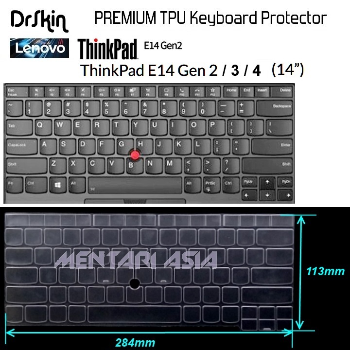 Jual Keyboard Protector Lenovo Thinkpad E14 Gen-2/3/4 - DrSkin Premium ...