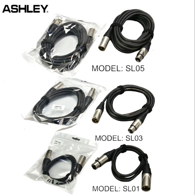 Jual ASHLEY Kabel Audio XLR Male to Female Kabel Mic XLR Canon Original ...