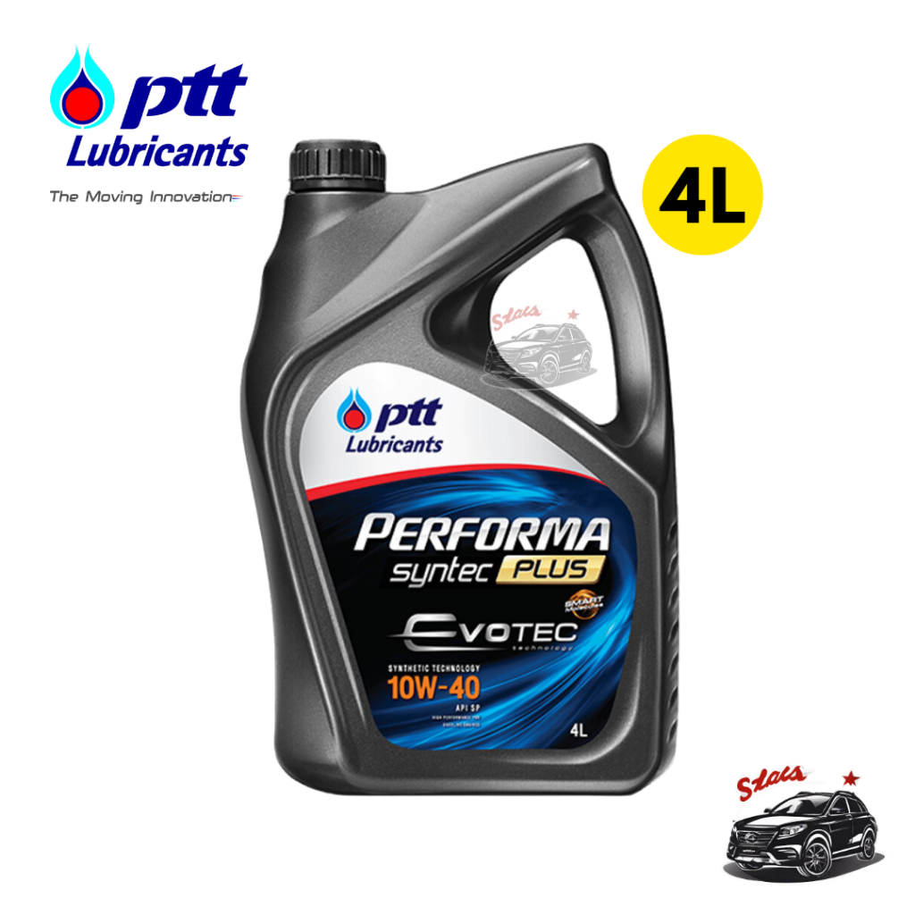 Jual PTT Lubricants Performa Synthetic Plus Evotec 4 Liter SAE 10W-40 API SP Oli Mobil Mesin ...