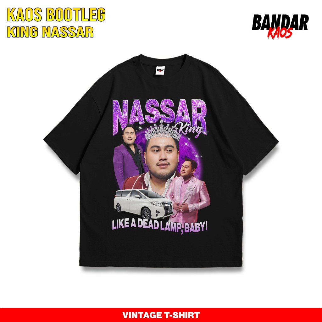 Jual Bandar Kaos King Nassar 1 - Baju Vintage Bootleg - T-Shirt Vintage ...