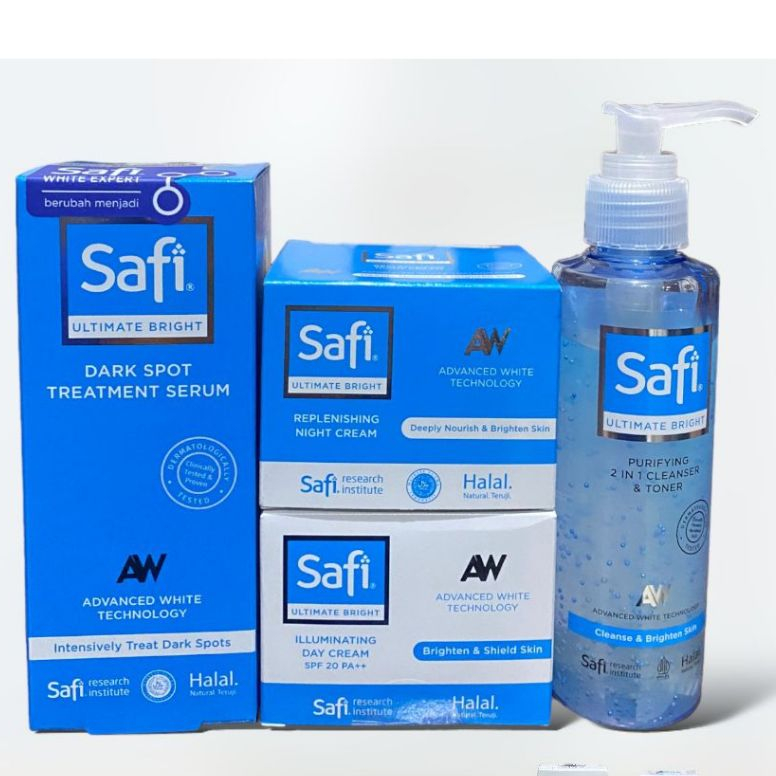 Jual Safi Ultimate Bright Moisturizer Package (Dark Spot Serum,Night Cream 45gr,Day Cream 45gr ...