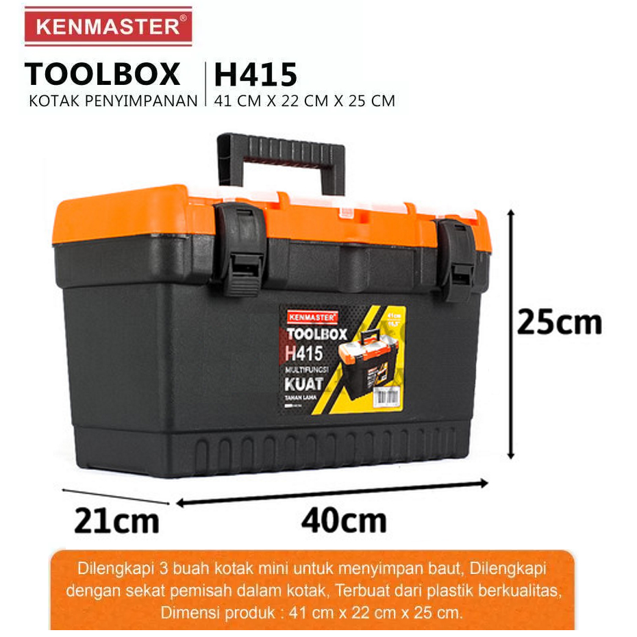 Jual KENMASTER H 415 Toolbox Besar Tool Kit Box Tempat Kunci Kenmaster ...