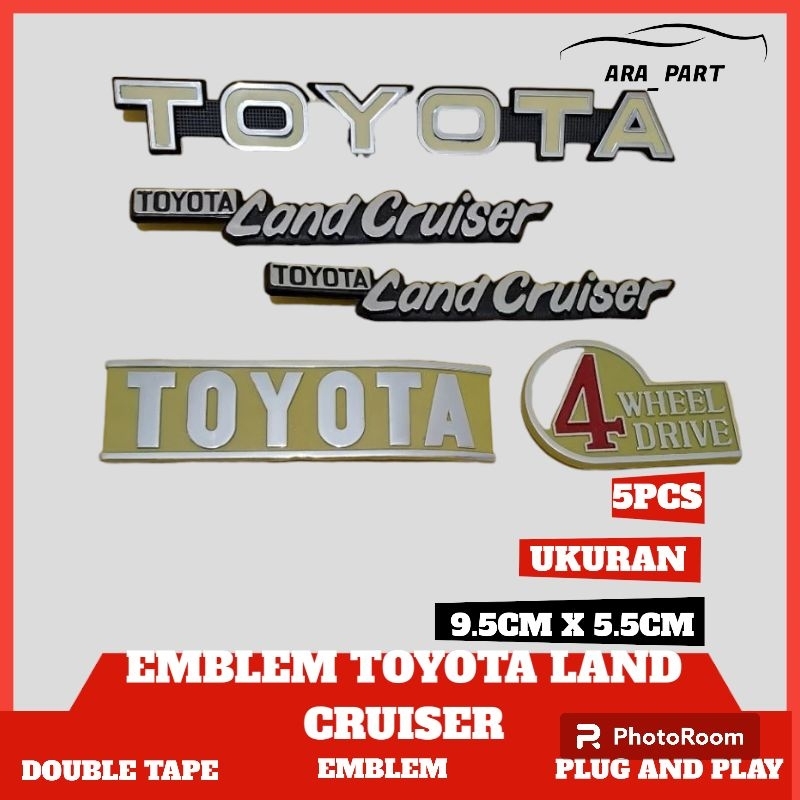 Jual EMBLEM ATAU LOGO TULISAN TOYOTA LAND CRUISER/EMBLEM TOYOTA LAND ...