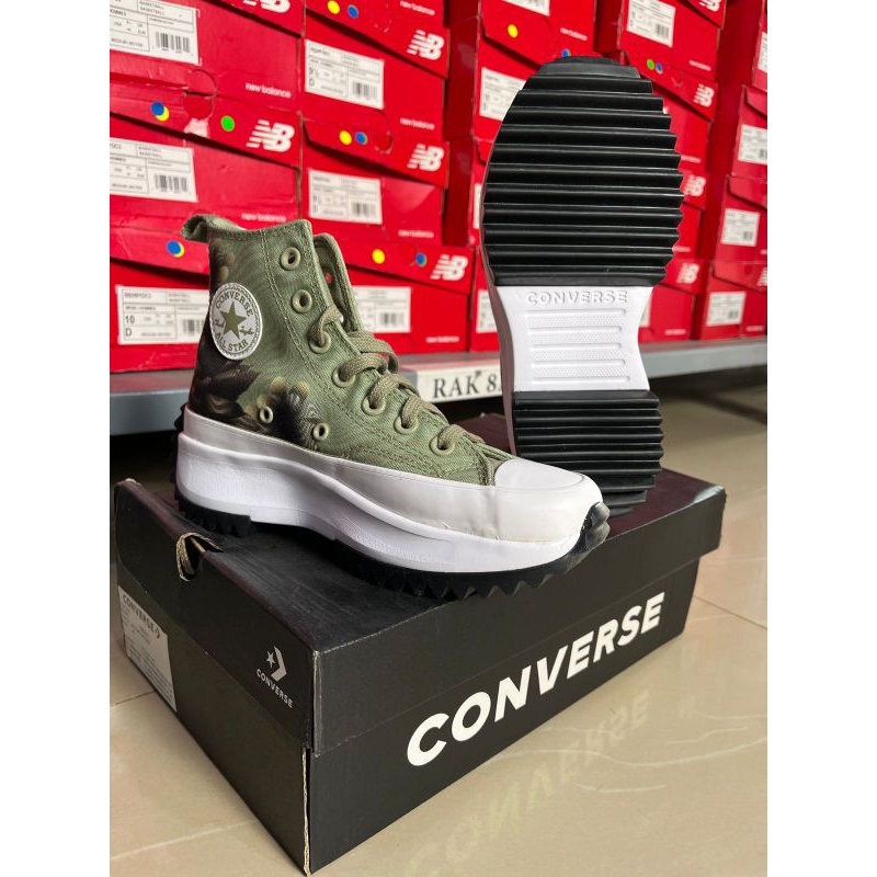 Jual Sepatu Converse Run Star Hike Hi Light Green ( a00833c ) | Shopee ...