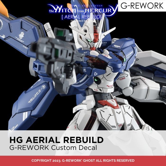 Jual G-REWORK HG Gundam Aerial Rebuild Custom Water Decal | Shopee ...