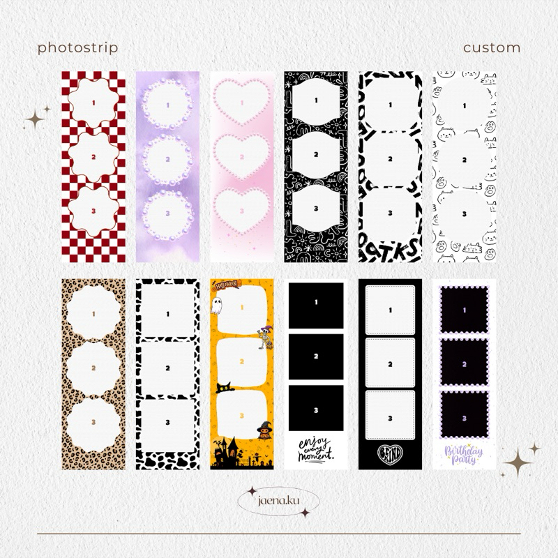 Jual [CUSTOM] PHOTOSTRIP PHOTOBOX 3 CUTS CUTE PHOTOSTRIP MINI | Shopee ...