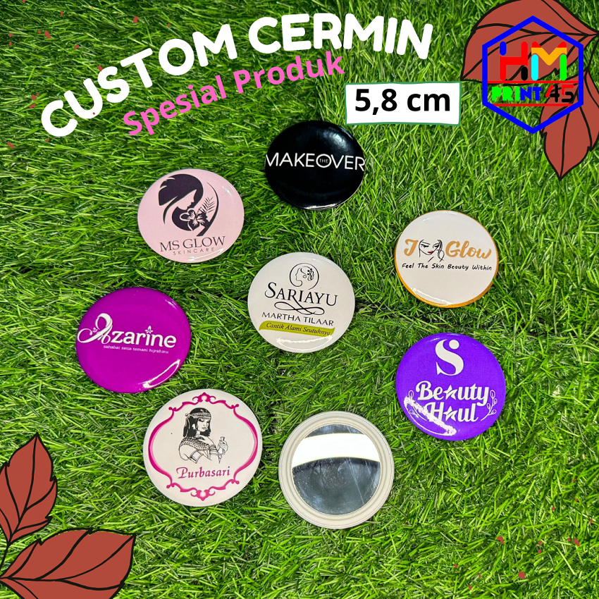 Jual PIN CERMIN KACA MAKE UP 58mm SOUVENIR CUSTOM | Shopee Indonesia