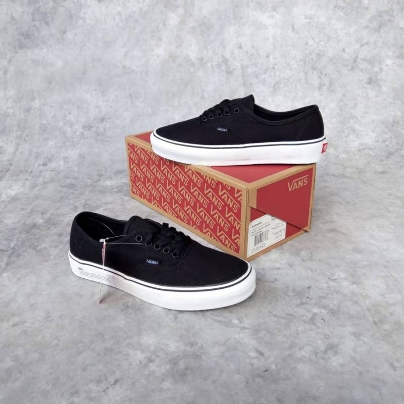 Jual Vans Authentic Black Black White | Shopee Indonesia