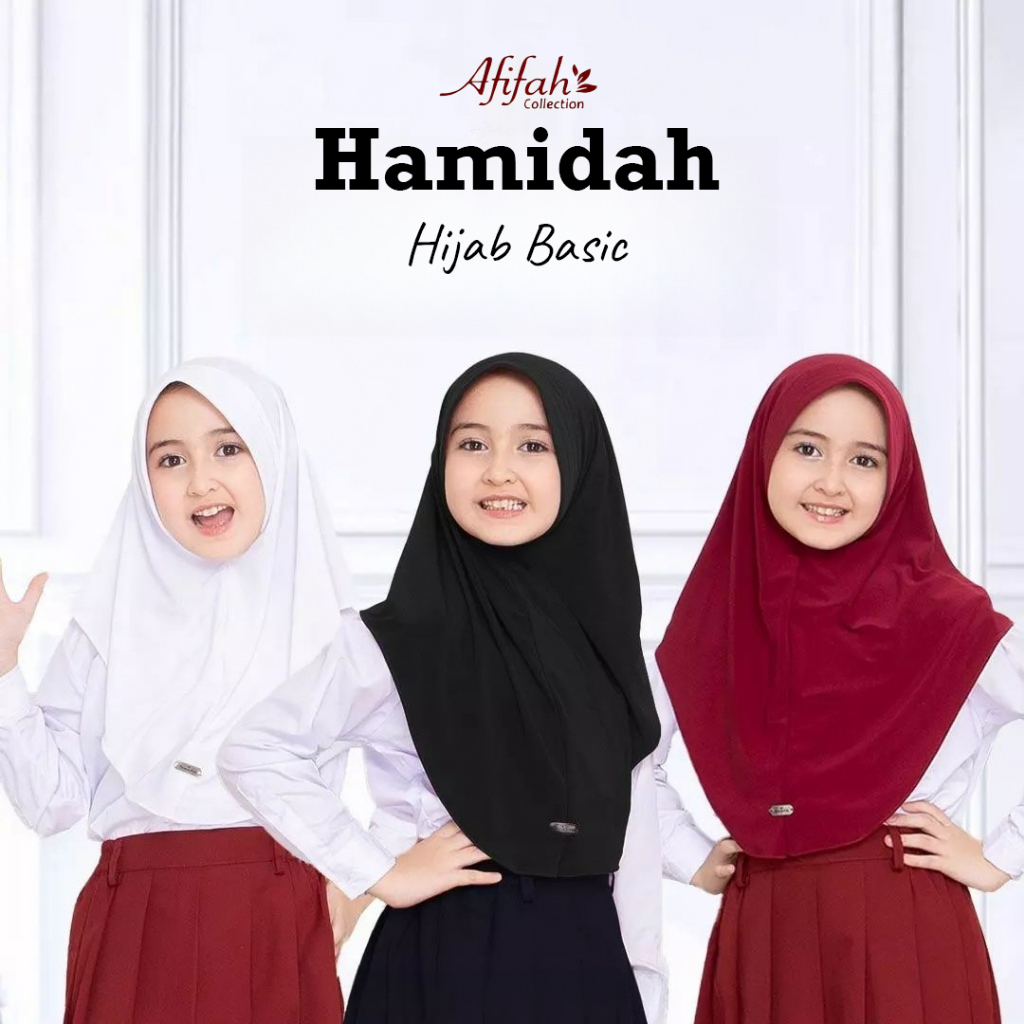 Jual Jilbab Bergo Hamidah Oval anak paud SD SMP / Hijab bergo Hamidah anak terbaru bahan Jersey ...