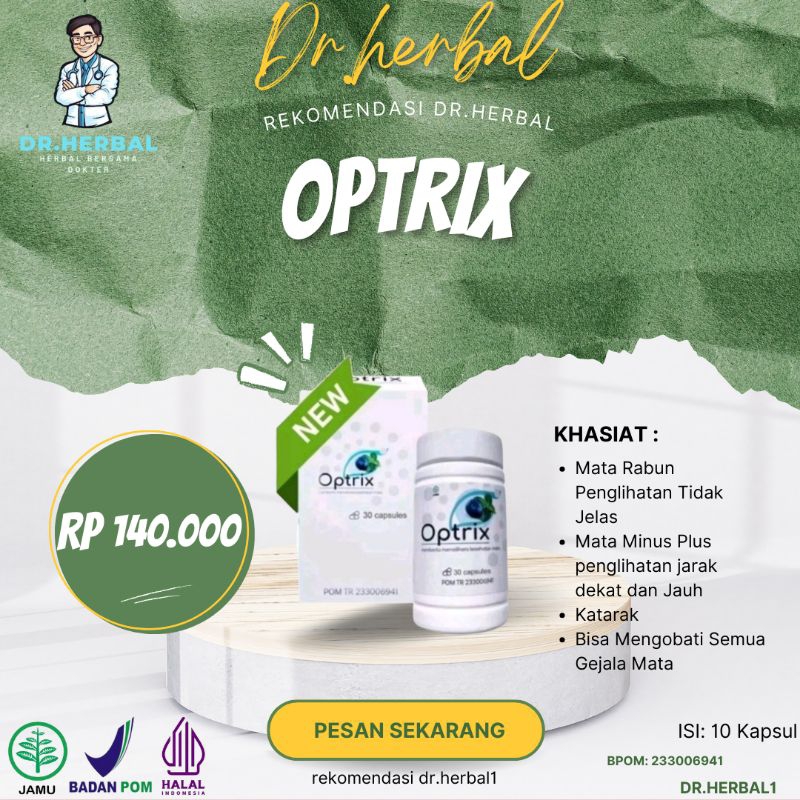 Jual Optrix Obat Mata Rabun Katarak Minus Asli Bpom | Shopee Indonesia