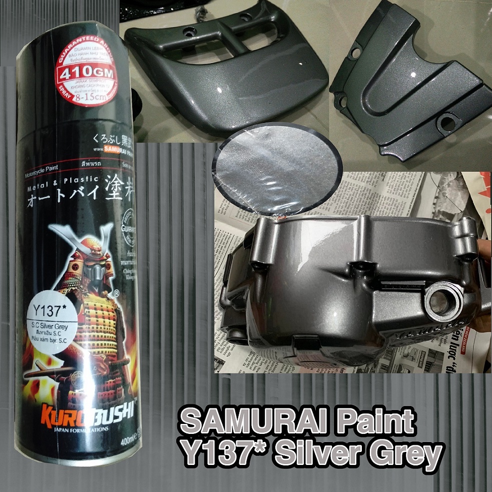 Jual Samuraipaint Engine Part Silver Grey Y137 | Shopee Indonesia