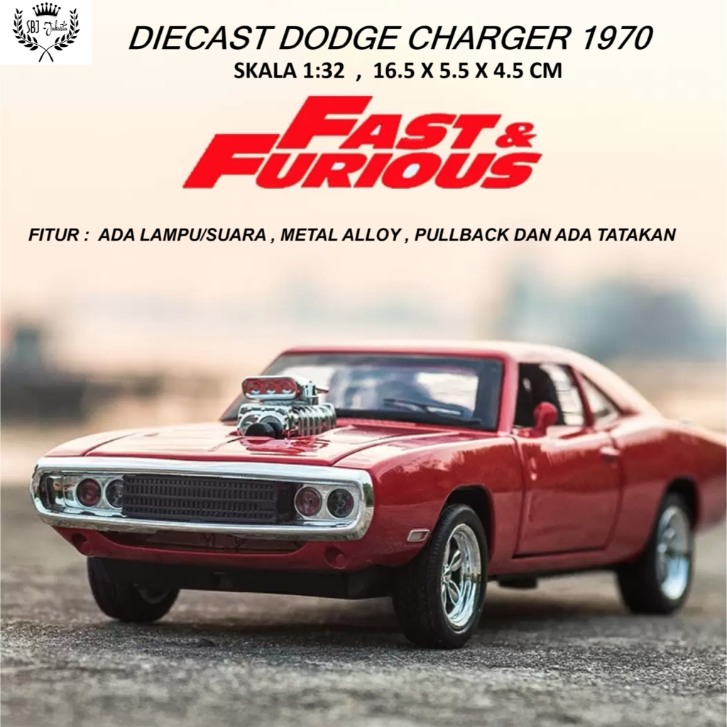 Jual Diecast mobil Fast Furious Dodge Charger '70 Miniauto Original ...