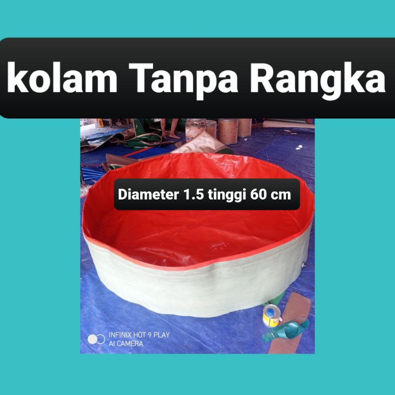 Jual Kolam Terpal Tanpa Rangka A20 Korea Diameter 1.5 tinggi 60 cm,Bisa ...