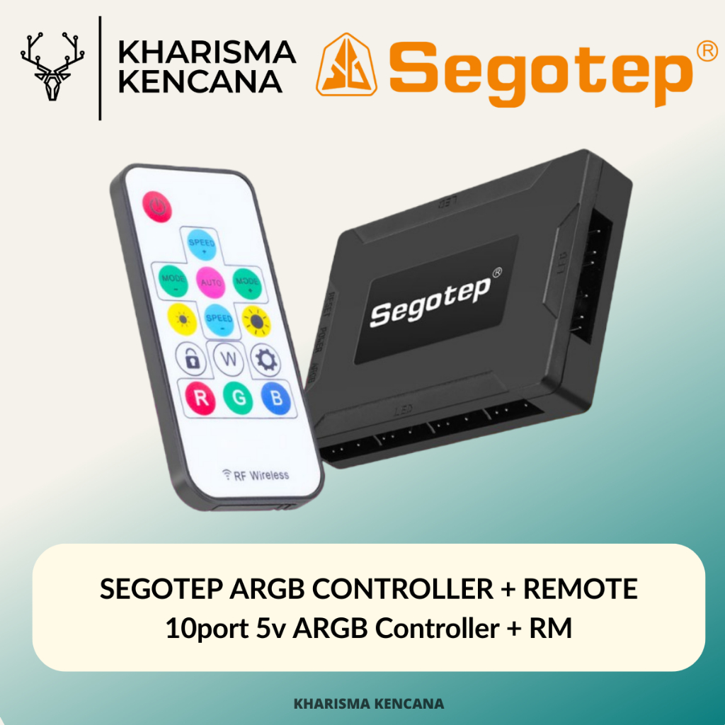 Jual SEGOTEP ARGB CONTROLLER + REMOTE 10port 5v ARGB Controller + RM ...