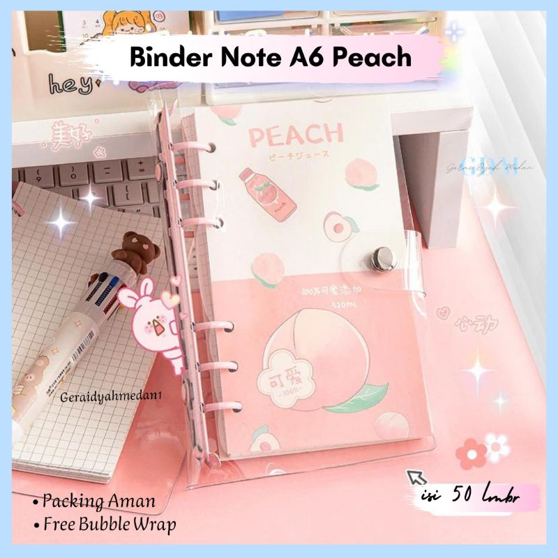 Jual Binder Note A6 Peach Aesthetic | Shopee Indonesia