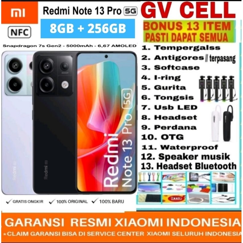 Jual XIAOMI REDMI NOTE 13 PRO 5G 8/256GB RAM 8GB ROM 256GB GARANSI ...